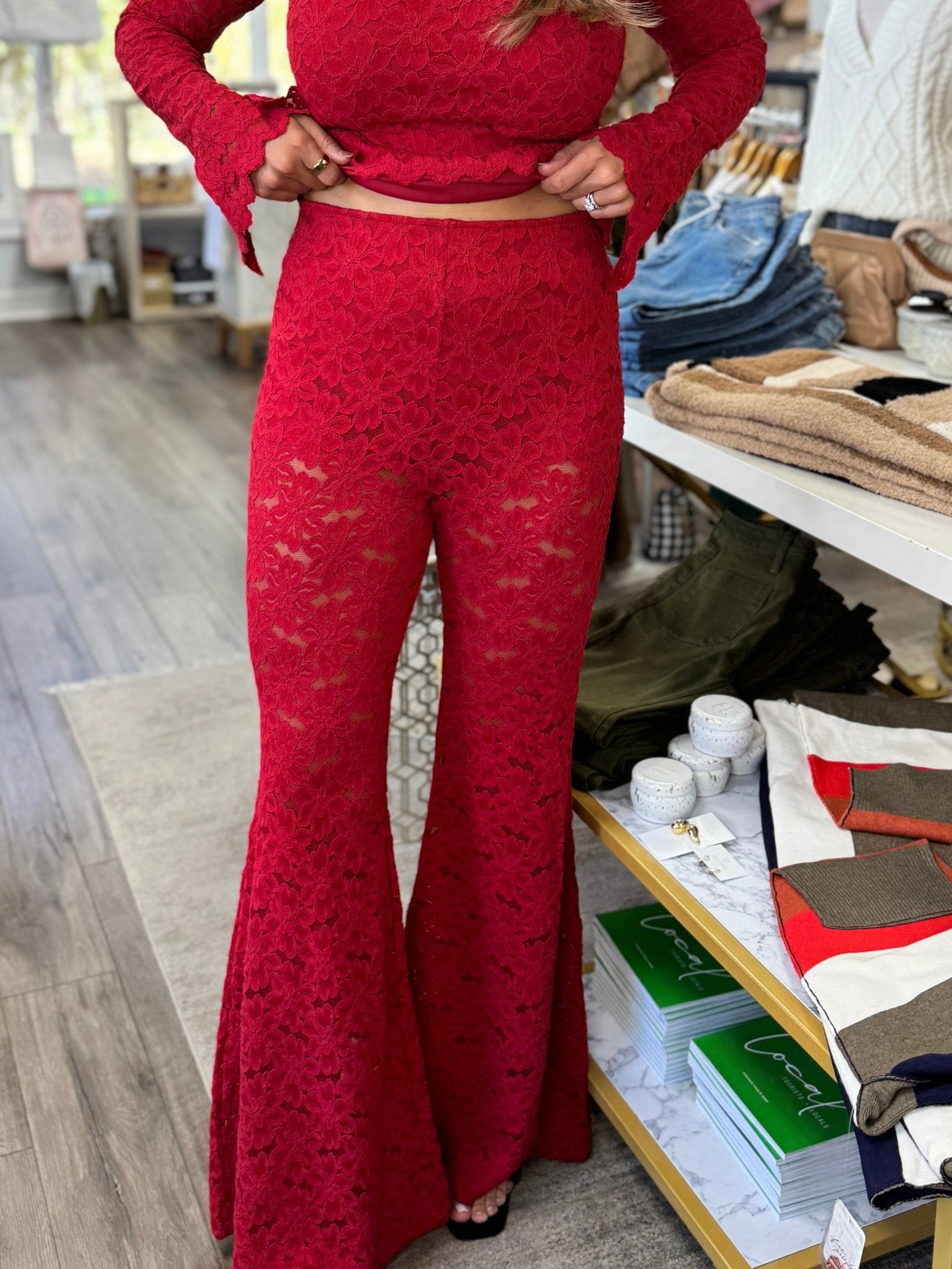 Show Me Your MuMu - Bowie Bells - Radiant Red Lace – KJ Clothier